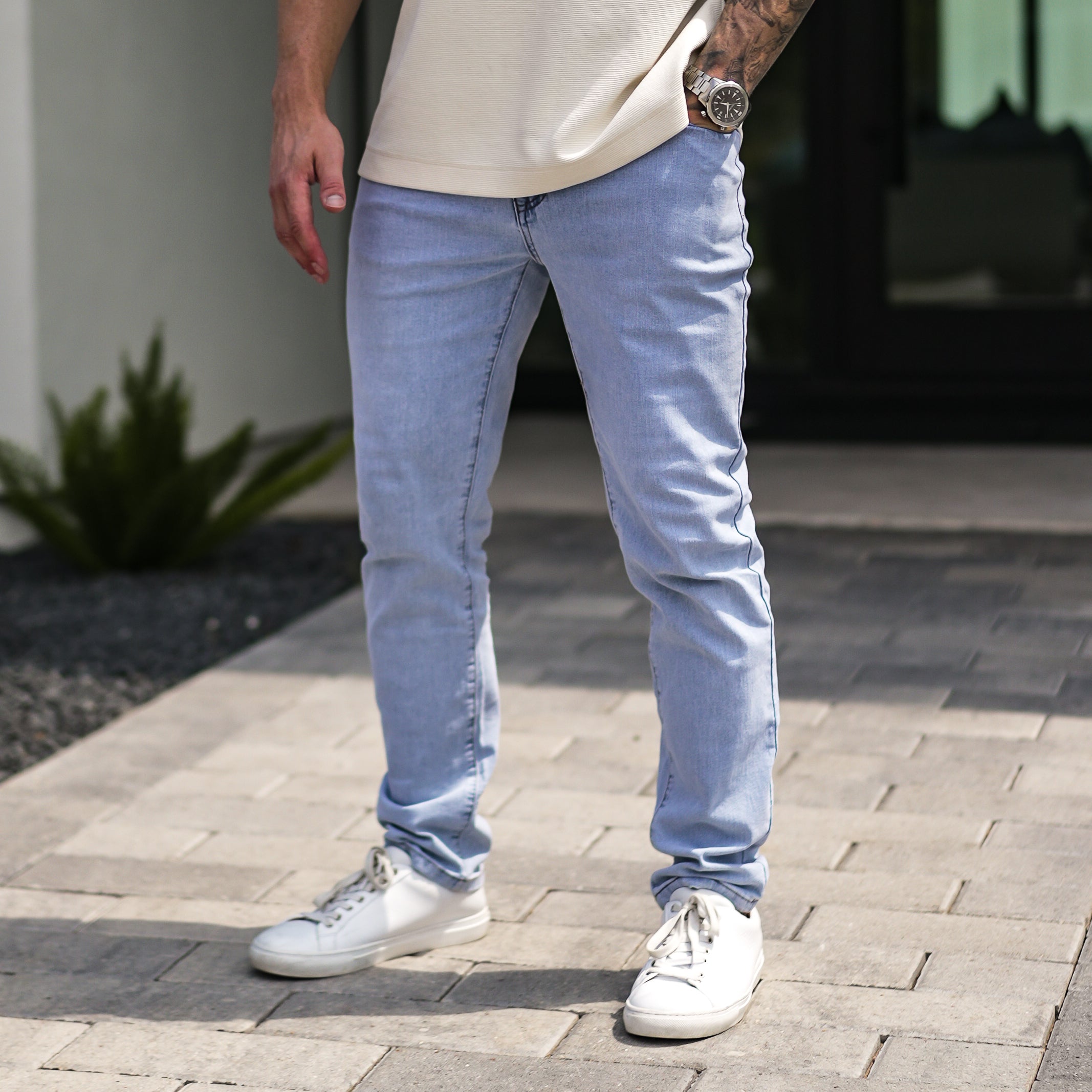Premium Denim Jeans - Light Blue – Edge Lifestyle
